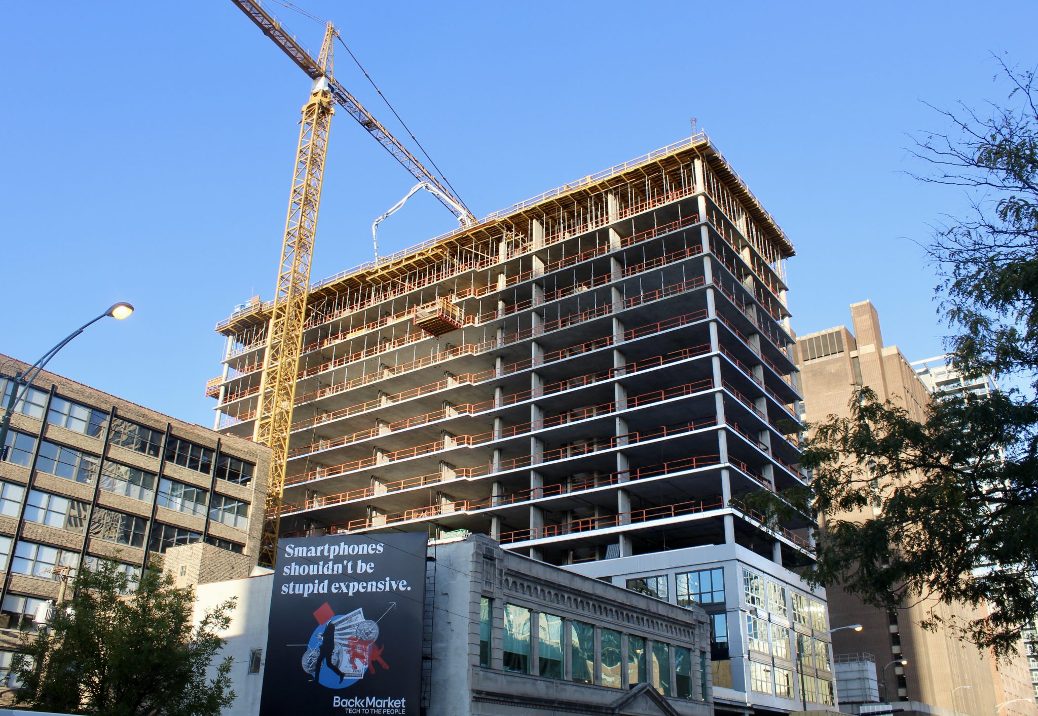 Construction Reaches Upper Floors of 808 N Wells Street in River North ...