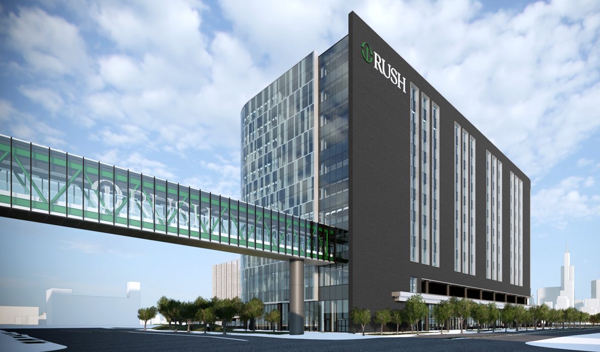Exterior Work Underway at Rush Medical's Joan and Paul Rubschlager ...