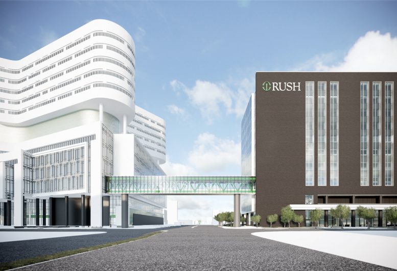 Cladding Installation Progresses for Rush Medical’s Joan And Paul ...
