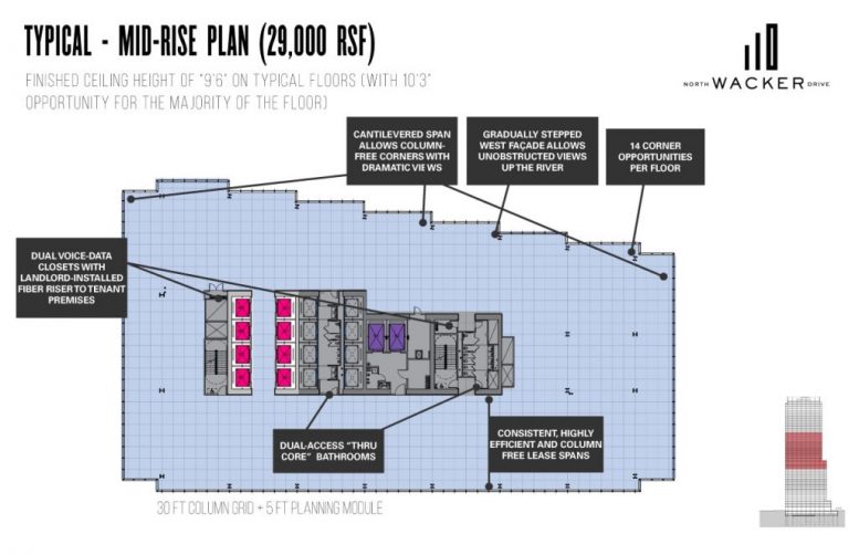 Work Complete for 110 N Wacker Drive, Chicago's Sixth Tallest ...