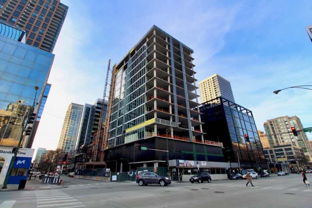 Exterior Cladding Nears Completion at 15-Story Bentham Chicago in River ...