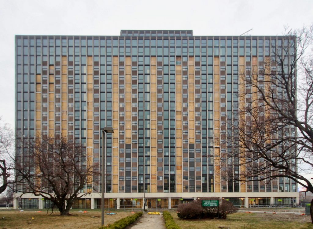 Recladding Continues on Atrio Apartments Renovation in Illinois Medical ...