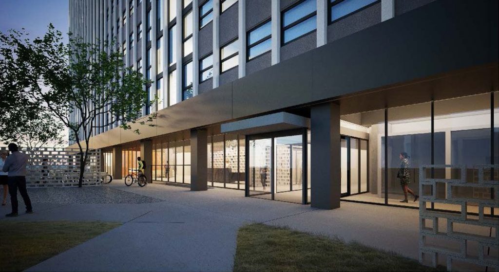 Recladding Continues on Atrio Apartments Renovation in Illinois Medical ...