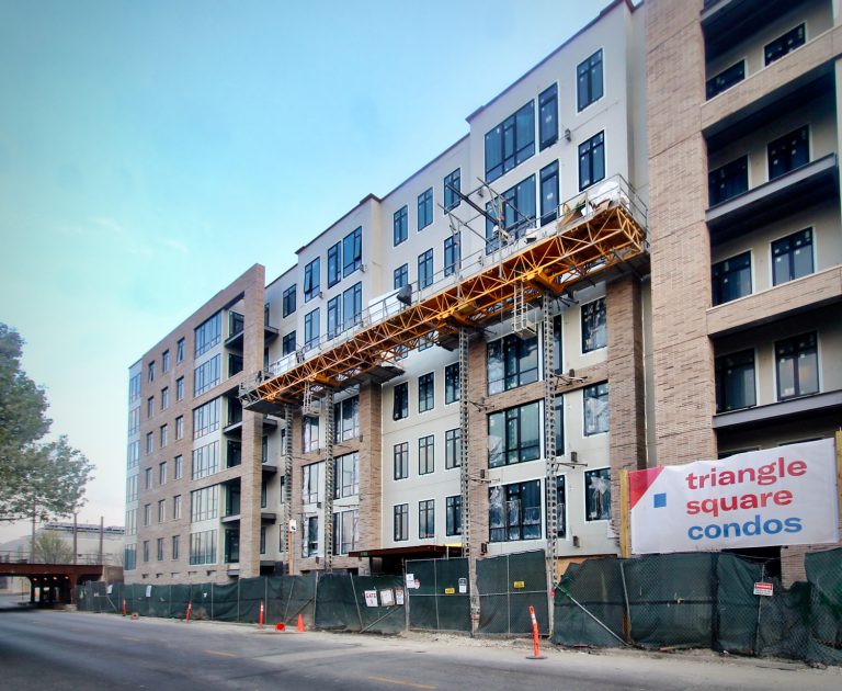 Facade at Triangle Square Nears Completion in Bucktown - Chicago YIMBY
