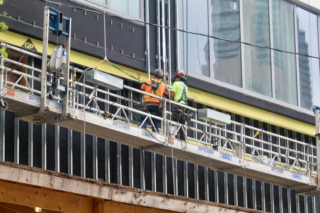 Podium Cladding Underway for The Bentham in River North - Chicago YIMBY