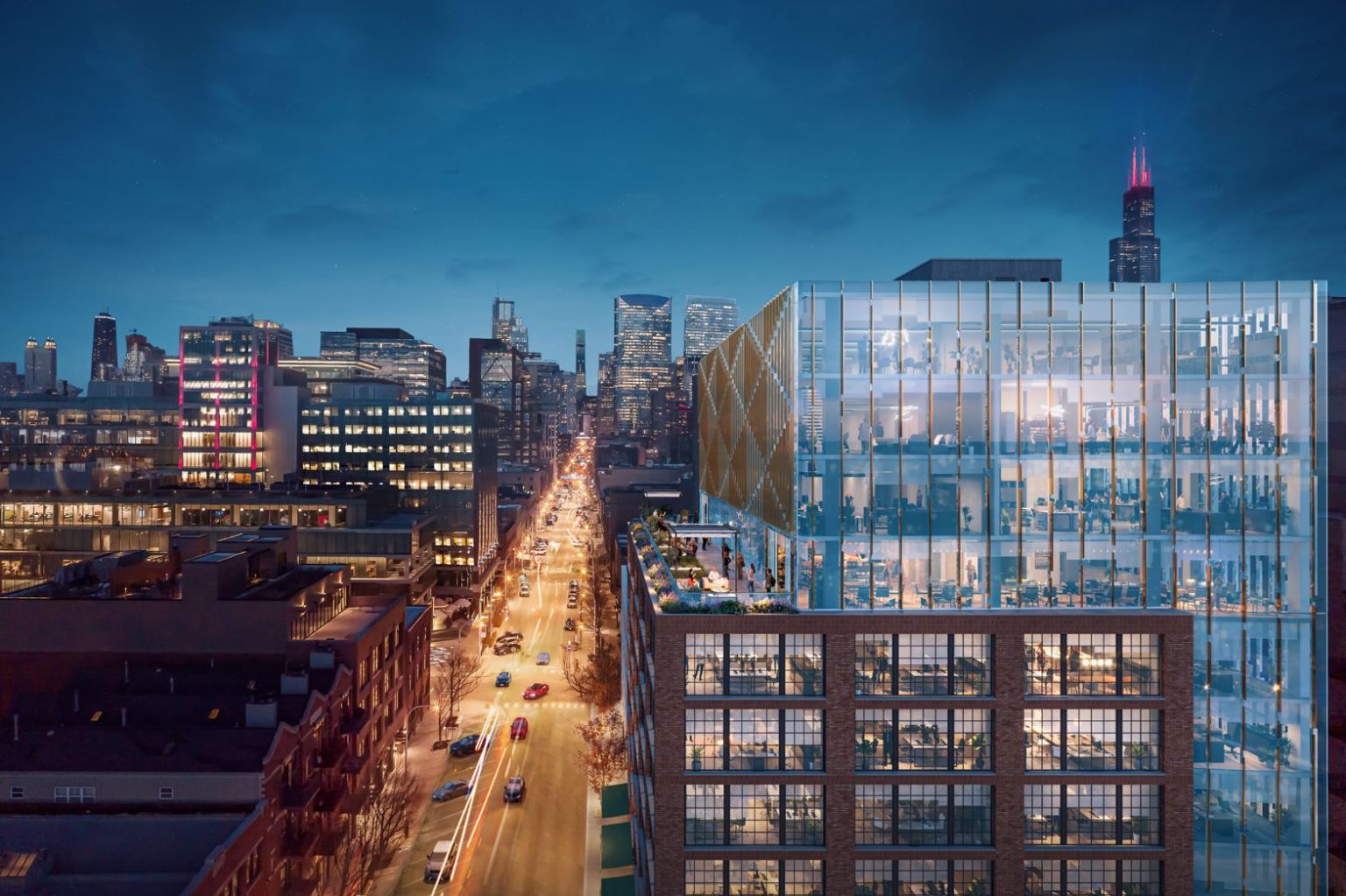 Facade Advances at Fulton Market District's 1045 on Fulton - Chicago YIMBY