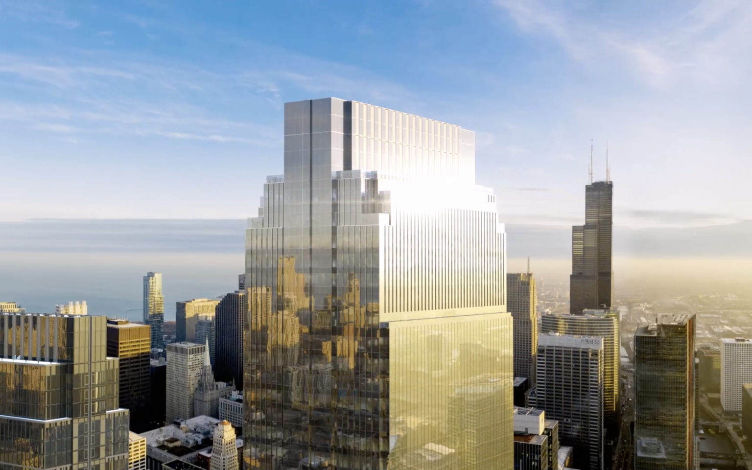 Salesforce Tower Core Reaches Two-Thirds Mark in River North - Chicago ...