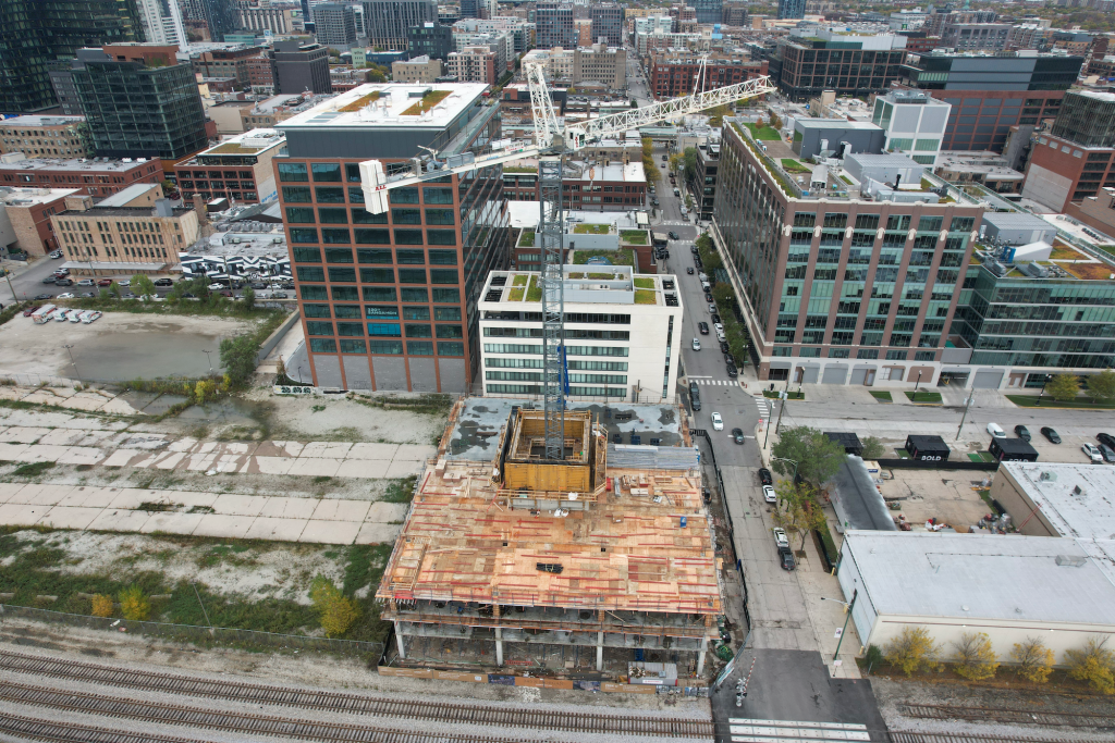 345 N Morgan Street Climbs Past Third Floor in Fulton Market District ...