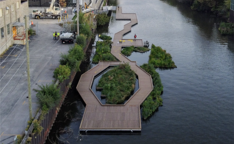 First Section Of Wild Mile Floating Park Opens In Goose Island ...