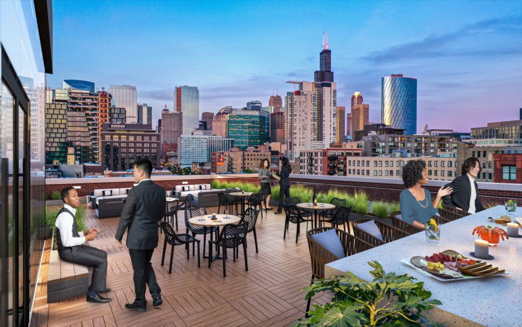 Remaining Exterior Work Completed at 1020 W Randolph Street in Fulton Market - Chicago YIMBY