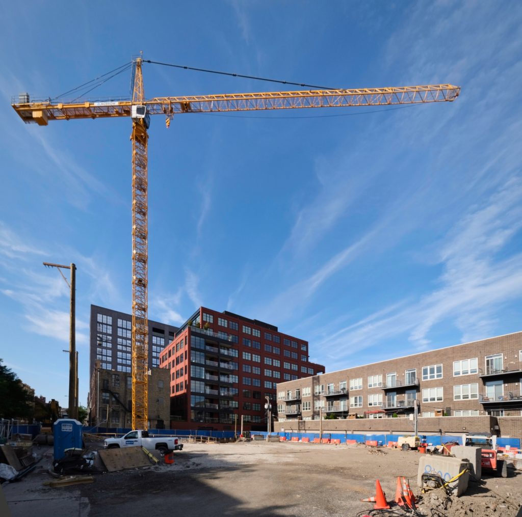 Tower Crane Installed for Embry Condo Development in West Loop ...