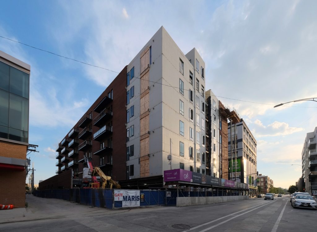 Street Wall Facade Wraps Up at CA6 Condominiums in West Loop - Chicago ...