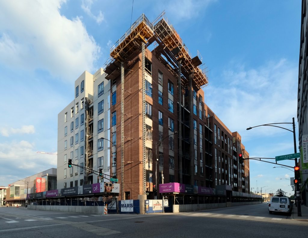 Street Wall Facade Wraps Up at CA6 Condominiums in West Loop - Chicago ...