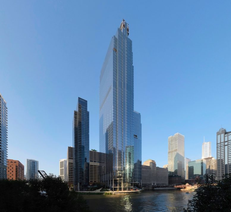 Crown Installed at Salesforce Tower Chicago in River North - Chicago YIMBY