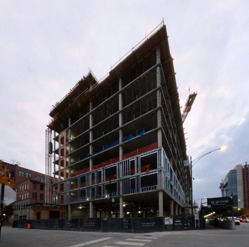 Two-Building 'HUGO' Development Reaches Full Height in River North ...