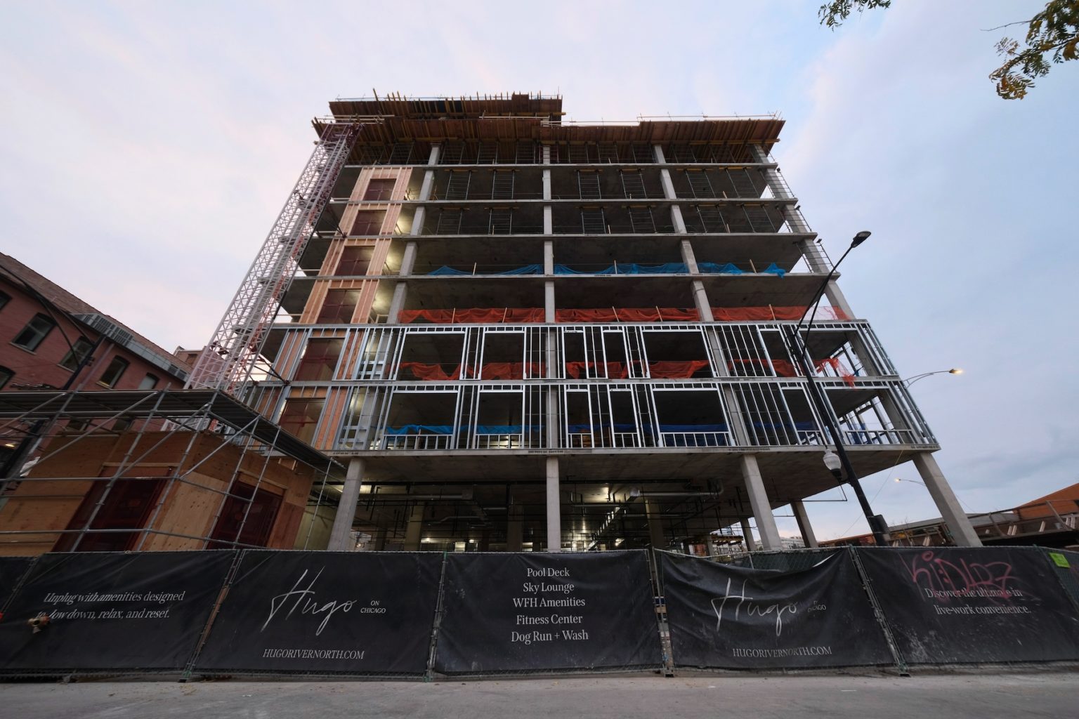 Two-Building 'HUGO' Development Reaches Full Height in River North ...
