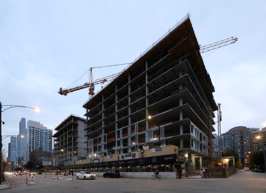 Two-Building 'HUGO' Development Reaches Full Height in River North ...