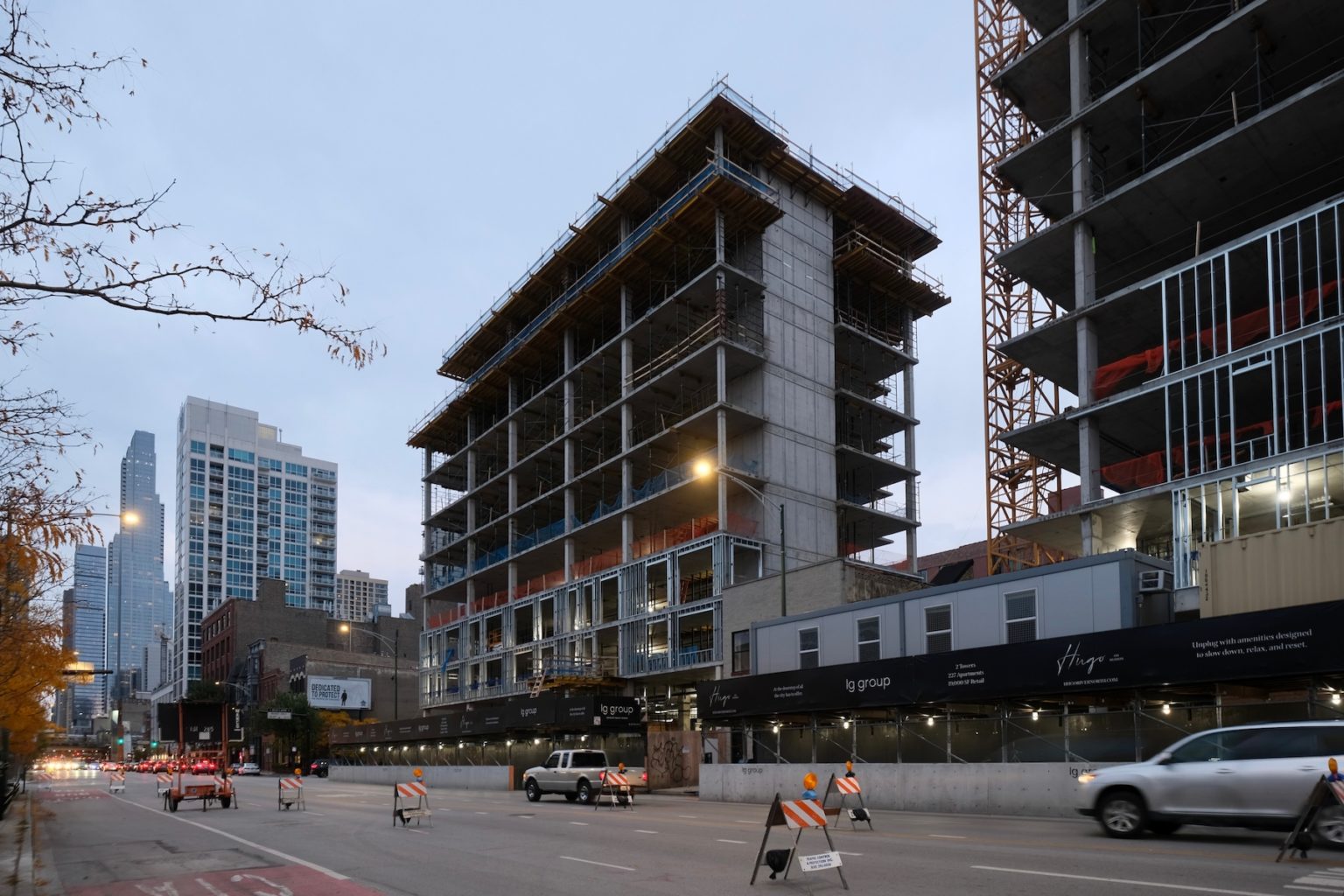 Two-Building 'HUGO' Development Reaches Full Height in River North ...