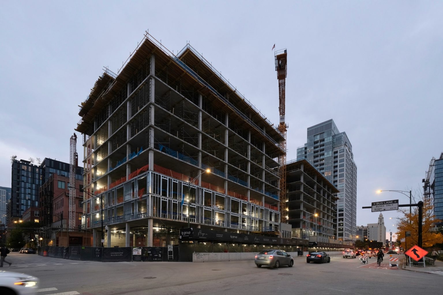 Two-Building 'HUGO' Development Reaches Full Height in River North ...