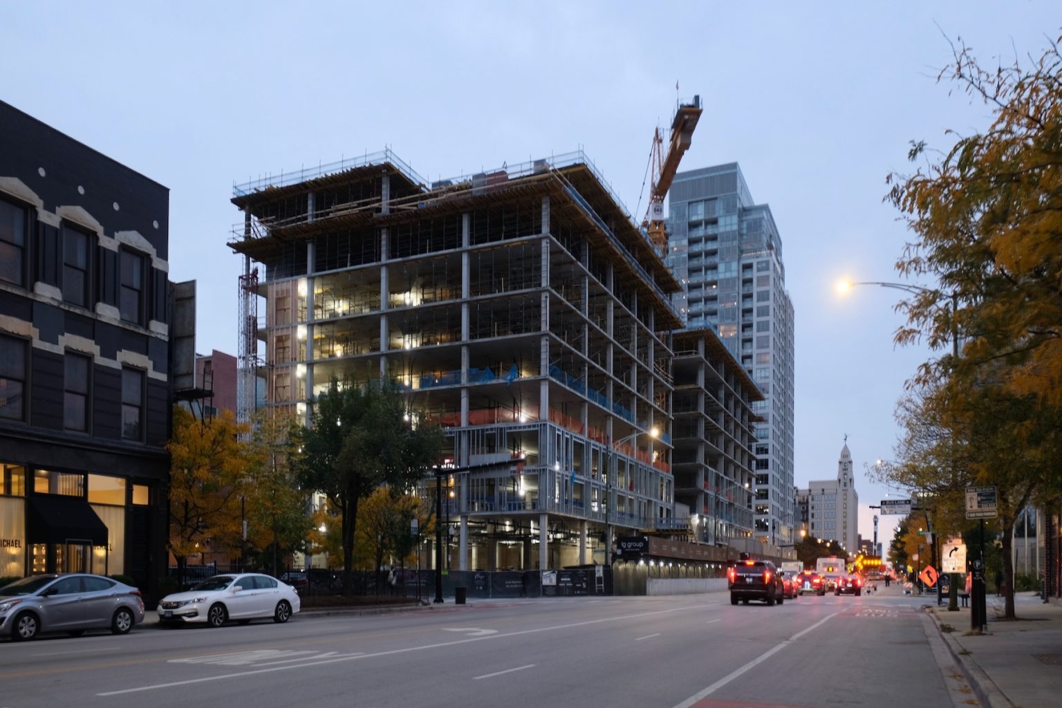 Two-Building 'HUGO' Development Reaches Full Height in River North ...