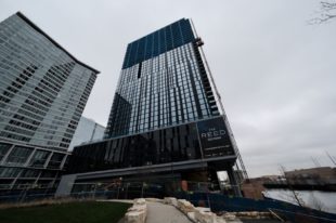 Facade Work Continues Climb for The Reed in South Loop - Chicago YIMBY