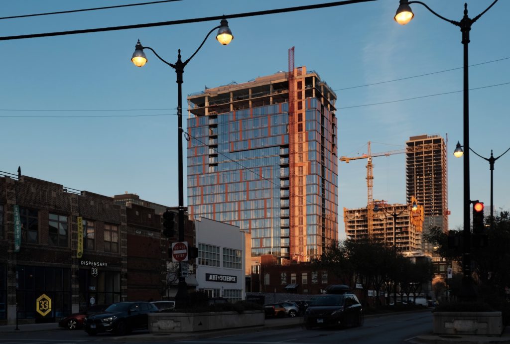 Facade at One Six Six Apartments Nears Completion in Fulton Market ...