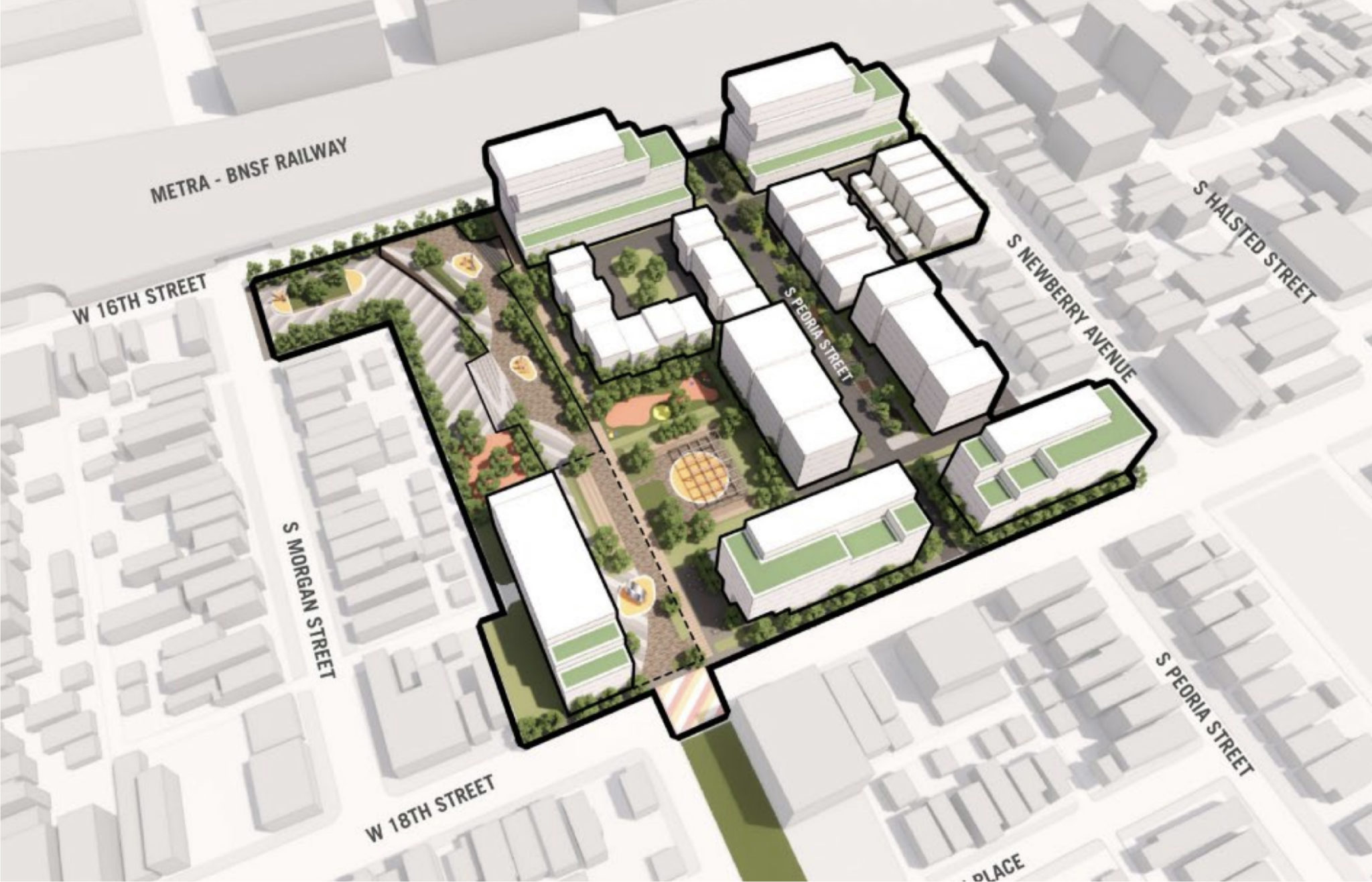Framework Plan Revealed For 18th & Peoria In Pilsen - Chicago YIMBY