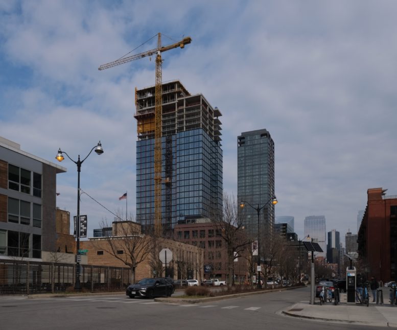 Structural Work Reaches Full Height for 160 N Morgan Street in Fulton ...
