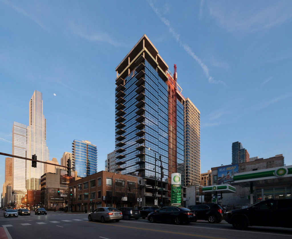 741 N Wells Street Continues Facade Work in River North - Chicago YIMBY