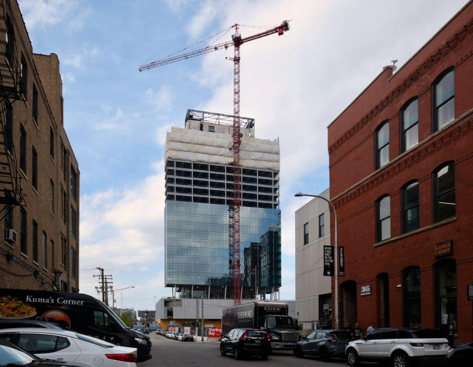 Curtain Wall Progresses for 360 N Green Street in Fulton Market ...