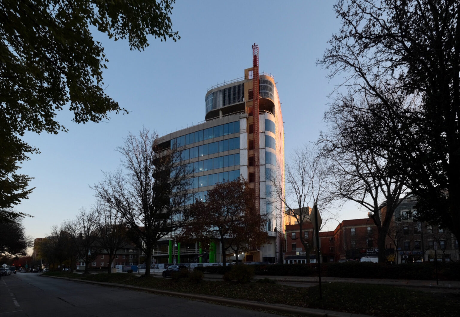 Facade Takes Shape for Evanston Labs in Downtown Evanston - Chicago YIMBY