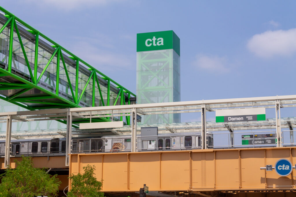 CTA debuts the new Damen Green Line station on Chicago's Near West Side ...