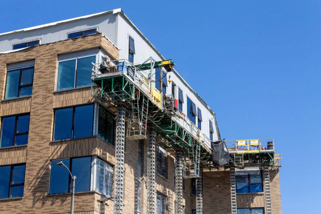 Brickwork nearly complete on affordable housing development at 4715 ...