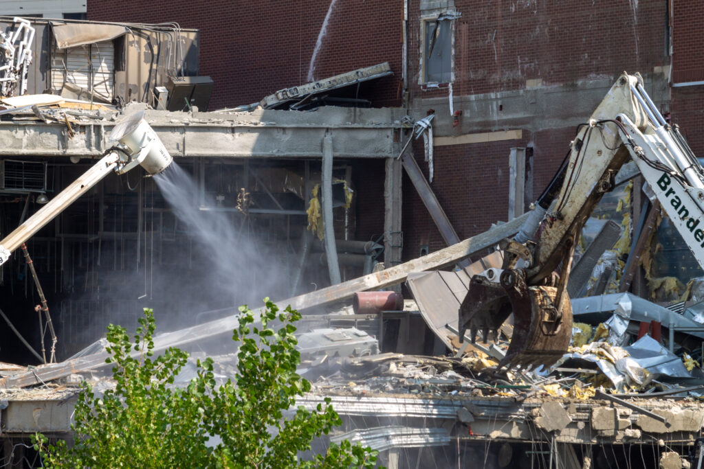 Demolition Photos As The Chicago Tribune Freedom Center Comes Down ...