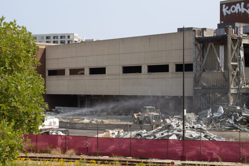 Demolition Photos As The Chicago Tribune Freedom Center Comes Down ...