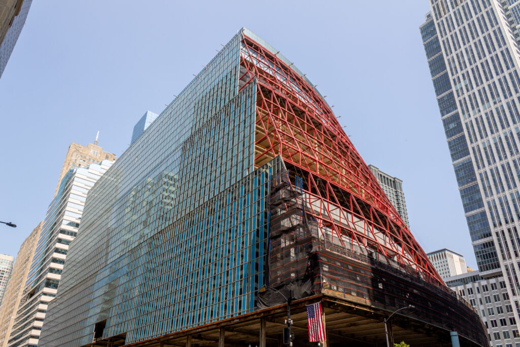Renovation work continues on the skeletal remains of the Thompson ...