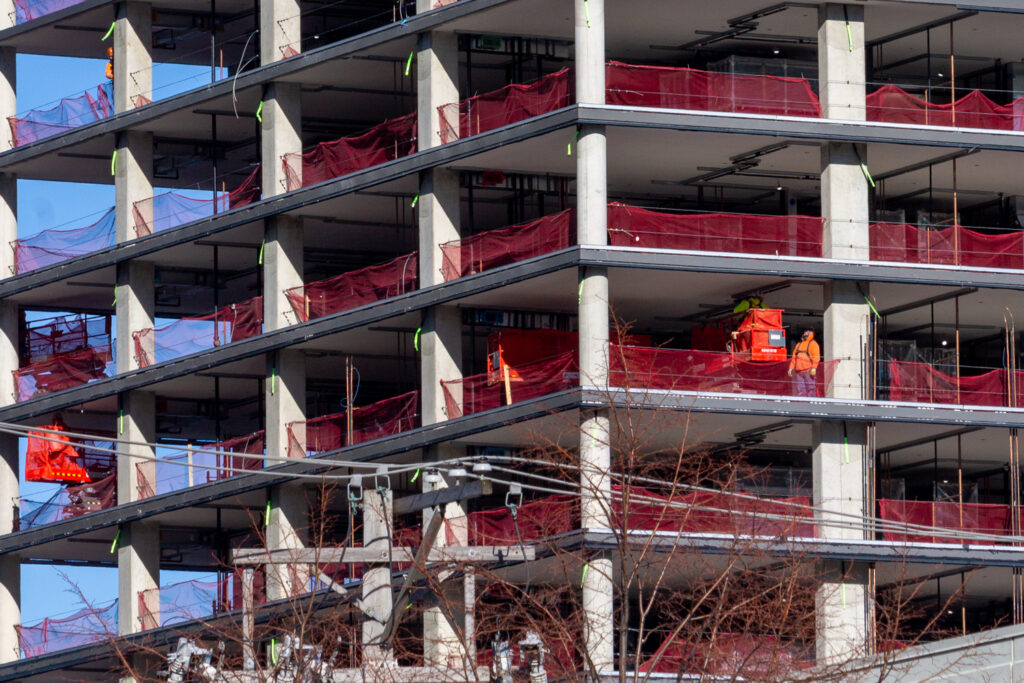 220 North Ada takes Down Another Tower Crane, As Glass Continues To ...
