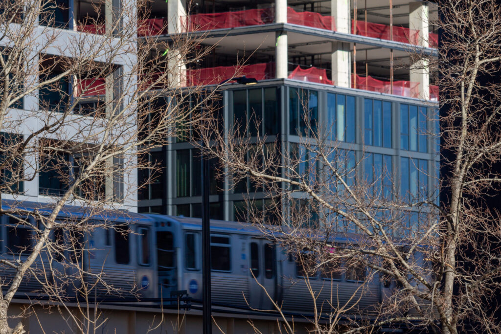 220 North Ada takes Down Another Tower Crane, As Glass Continues To ...