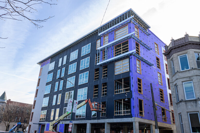 Now Topped Out, Lakeview Landing Exterior Work Continues In Lake View ...