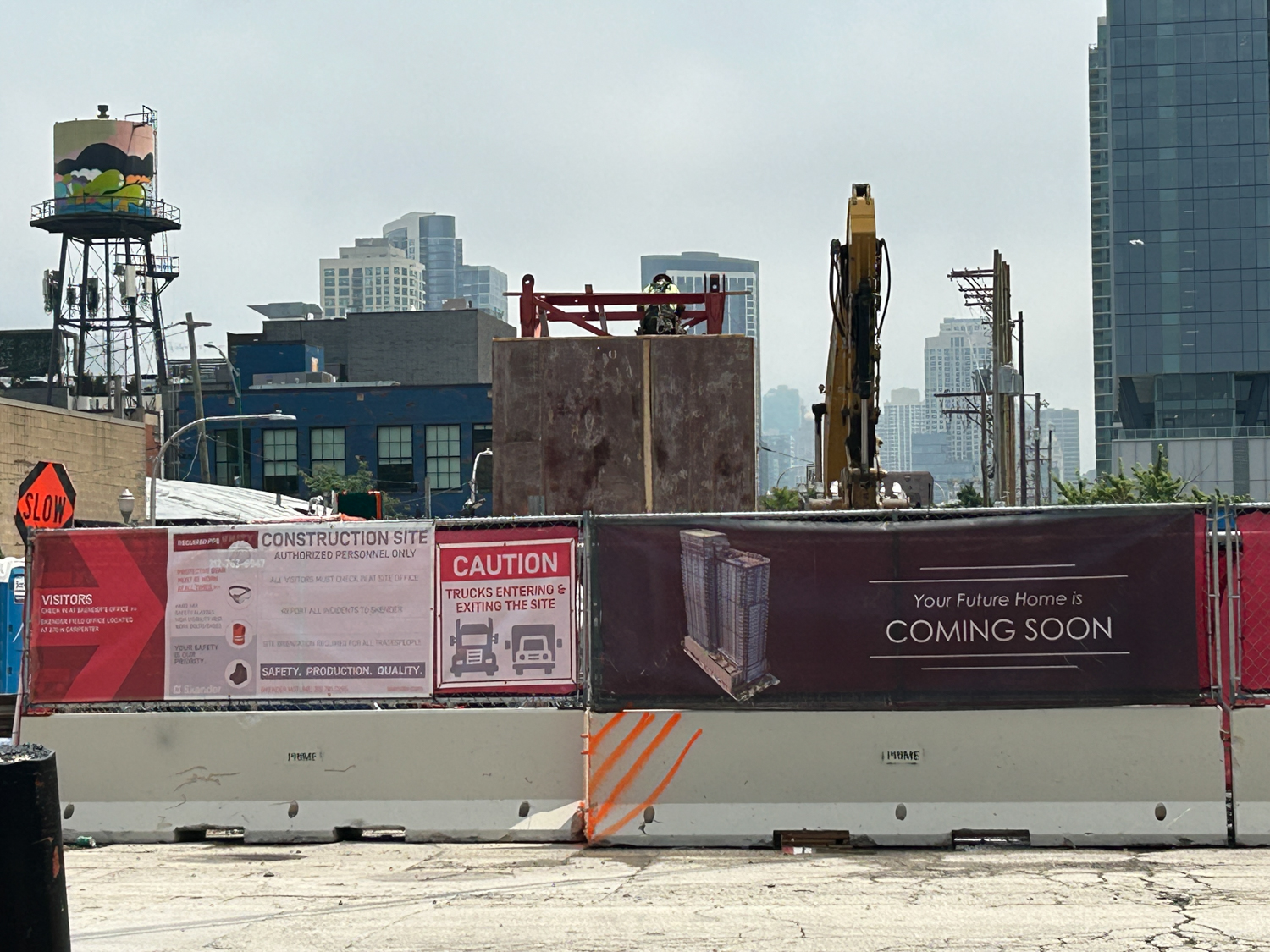 Tower Crane Base Planted At 370 North Morgan In Fulton Market - Chicago ...