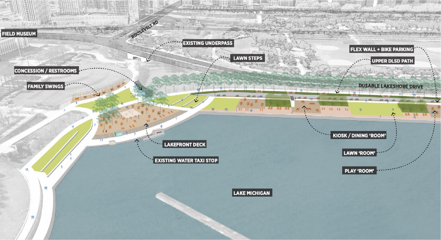 Park District Reveals New Grant Park Framework Plan - Chicago YIMBY