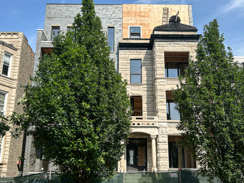 Vintage Sheffield Avenue Greystone Shows Off Brick-Clad Addition In ...