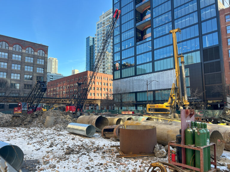 310 West Huron Receives Full Building Permit As Caisson Work Continues ...